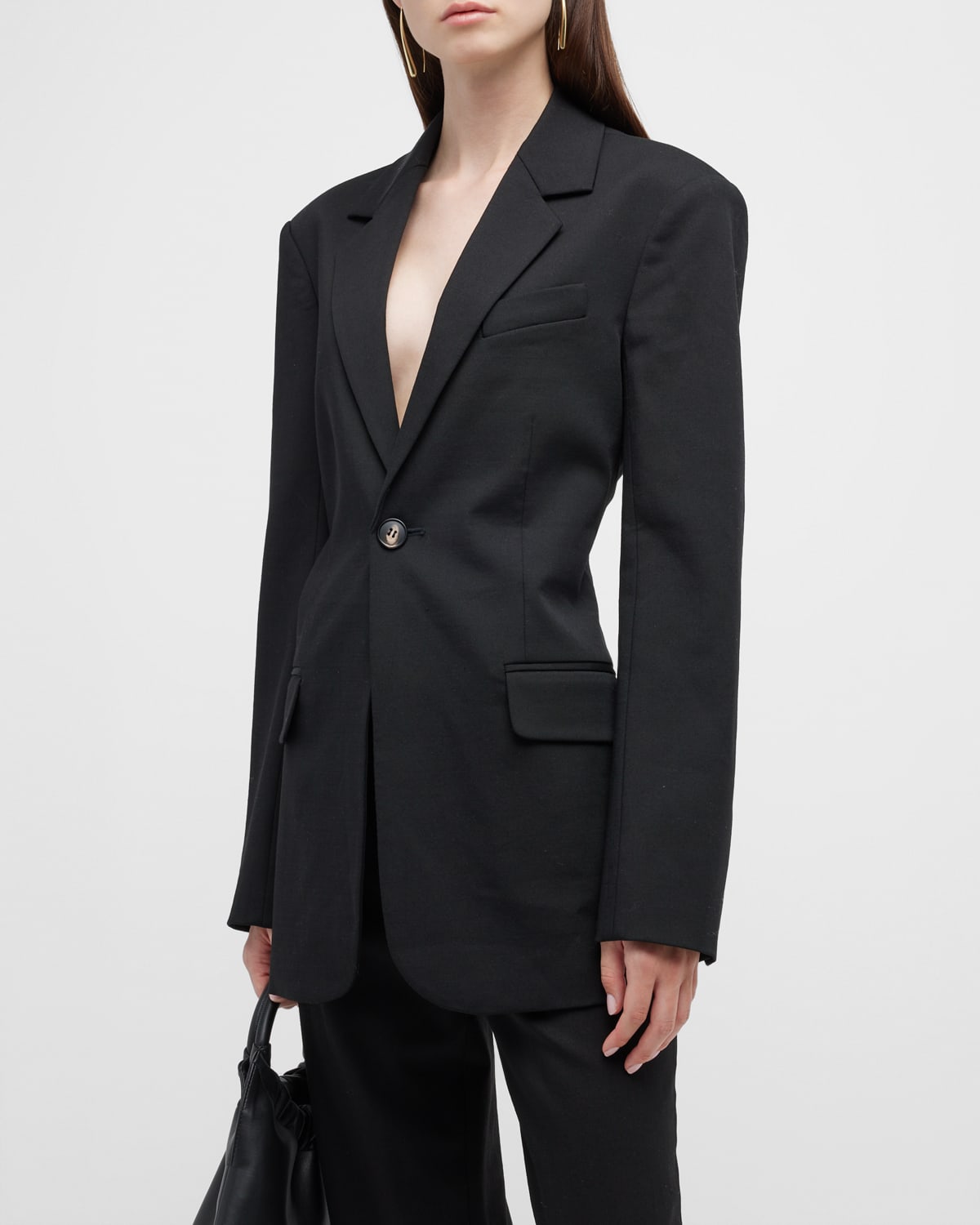 Marni Single-Breasted Wool Blazer Jacket | Neiman Marcus