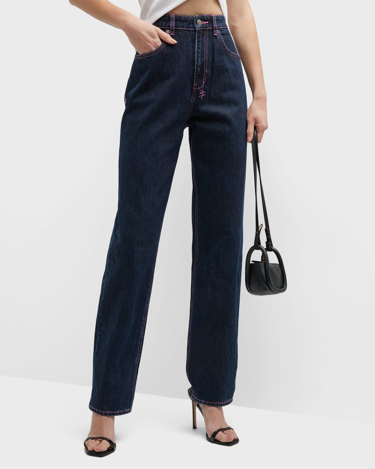 MADE IN TOMBOY Jey High Rise Straight Jeans | Neiman Marcus