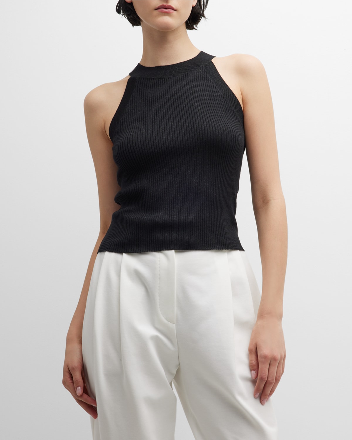 THE ROW Lundlan Cashmere Rib Tank Top | Neiman Marcus