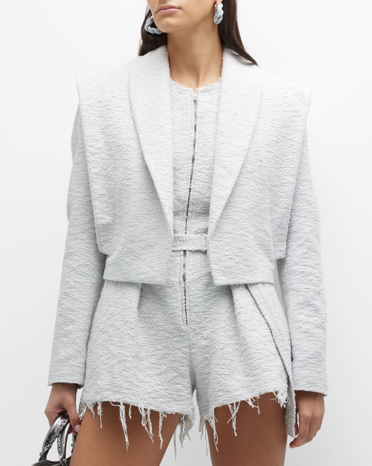 Tove Cleo Plaid Open-Front Jacket | Neiman Marcus