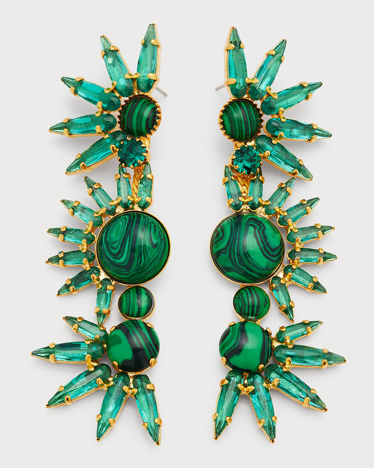 Elizabeth Cole Eula 24k Gold-Plated Hematite & Crystal Necklace ...