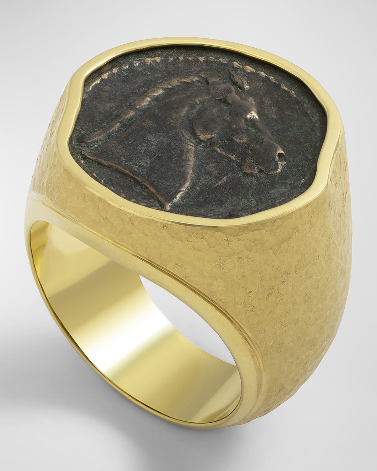 Jorge Adeler Men's 18K Yellow Gold Victoria Coin Ring | Neiman Marcus