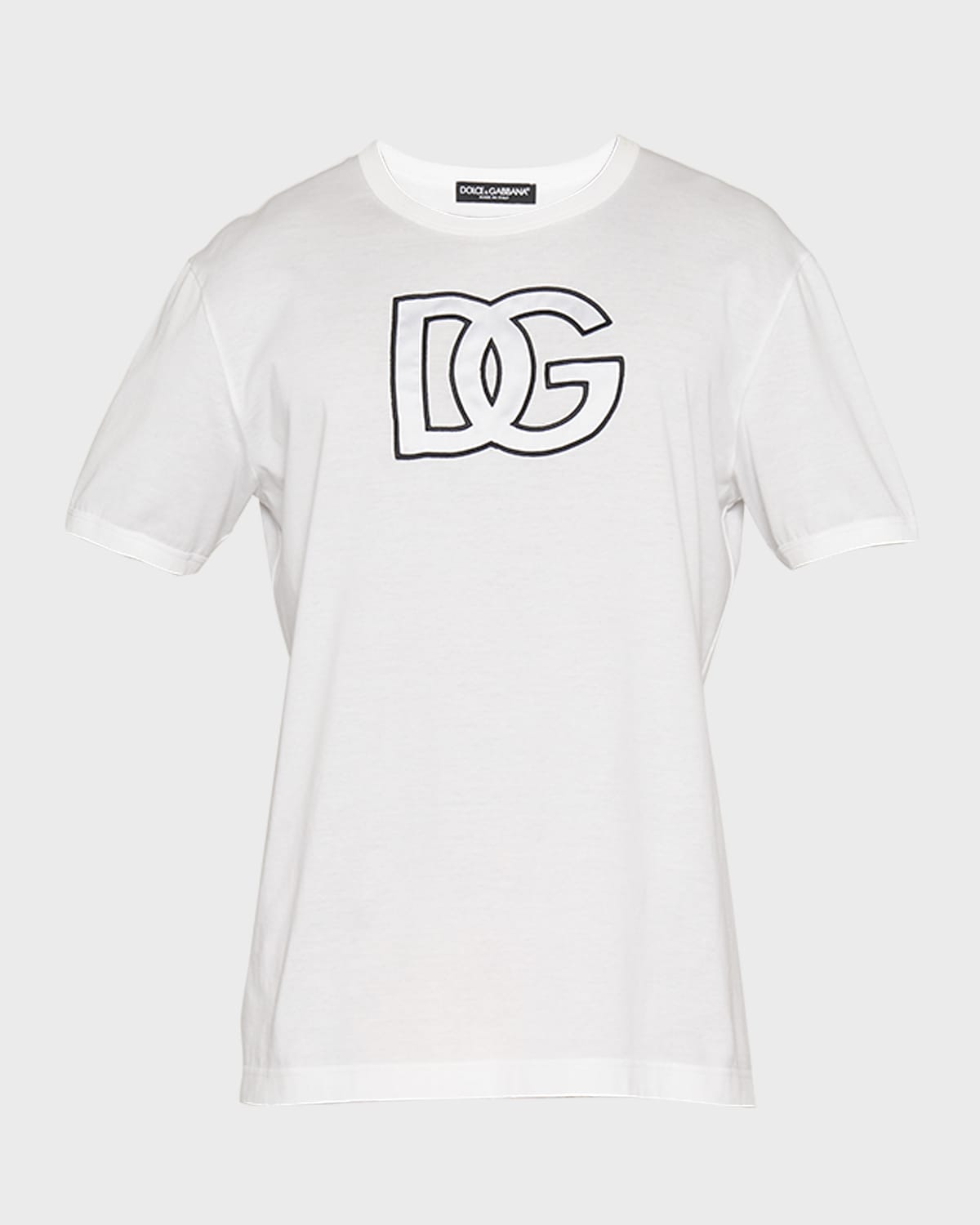 Dolce&Gabbana Men's T-Shirt with DG Collar | Neiman Marcus