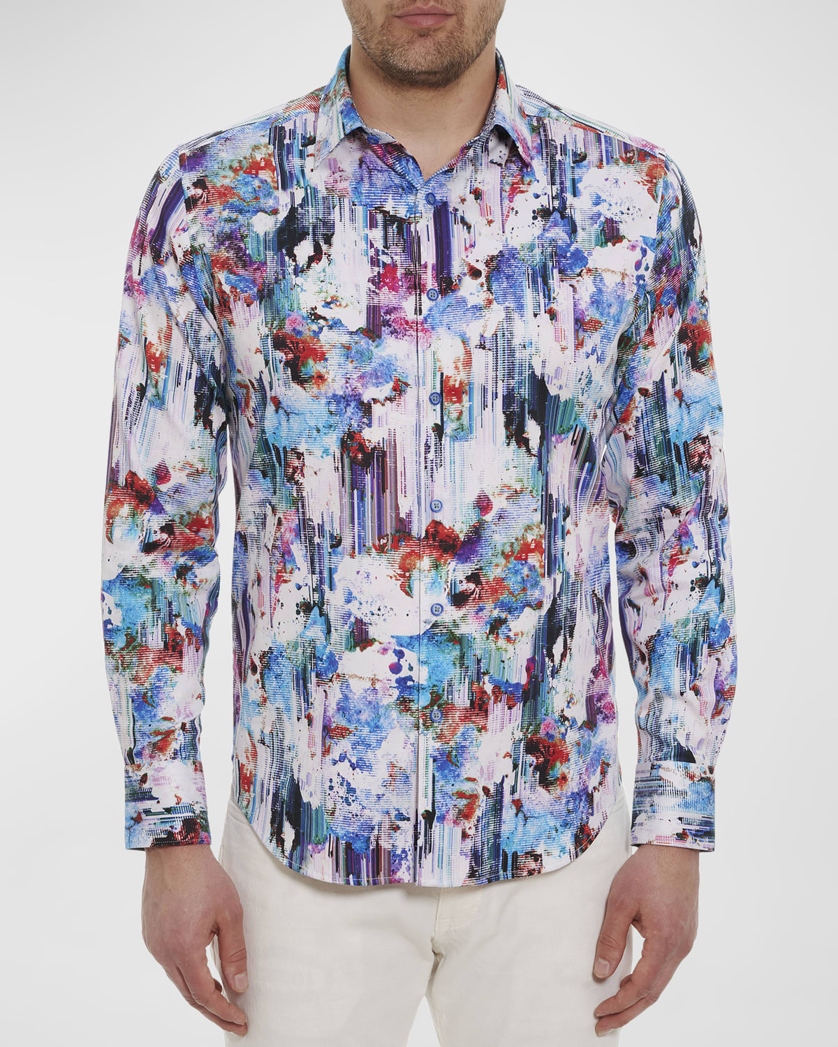 Robert Graham Men's Quasar Cotton-Stretch Sport Shirt | Neiman Marcus