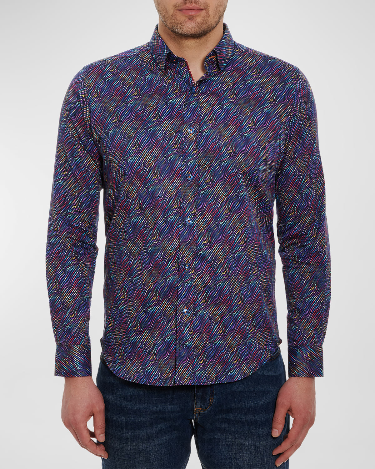 Robert Graham Men's Quasar Cotton-Stretch Sport Shirt | Neiman Marcus