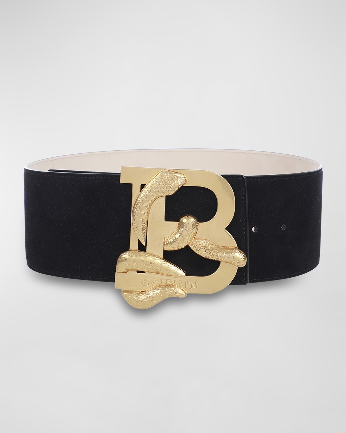 Balmain Leather Coin Studded Belt | Neiman Marcus