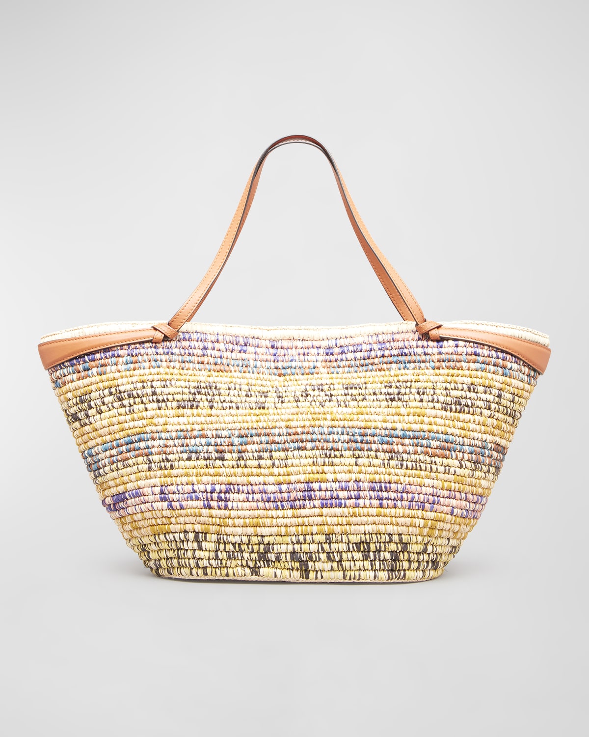 Etro Coffa Colorblock Raffia Tote Bag | Neiman Marcus