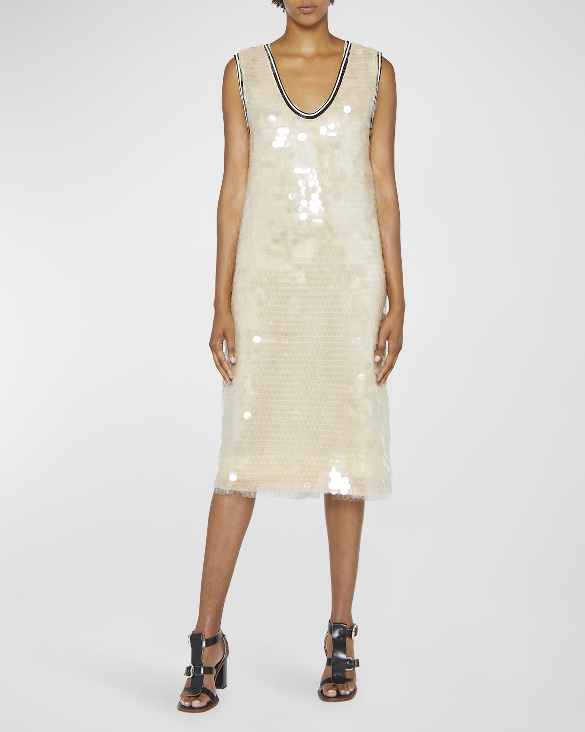 ARMARIUM Rose Ribben Cotton Midi Dress | Neiman Marcus