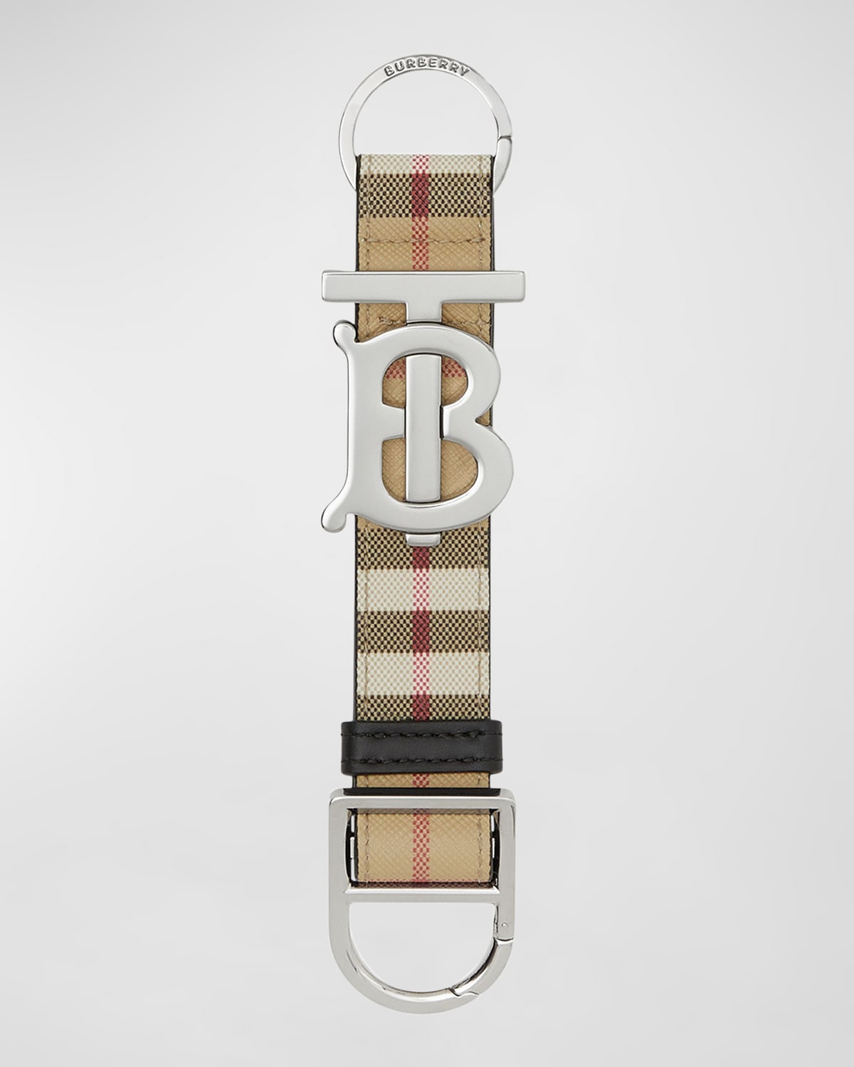Burberry Men's Monogram Leather Key Ring | Neiman Marcus