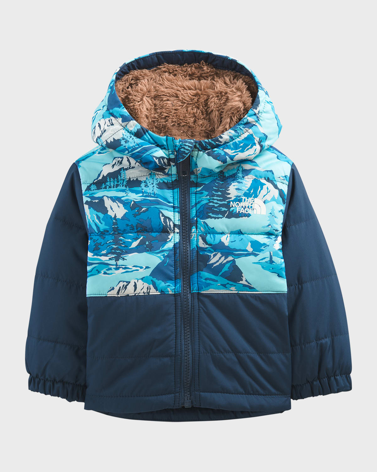 The North Face Boy's Mount Chimbo Fleece Reversible Hooded Jacket, Size ...