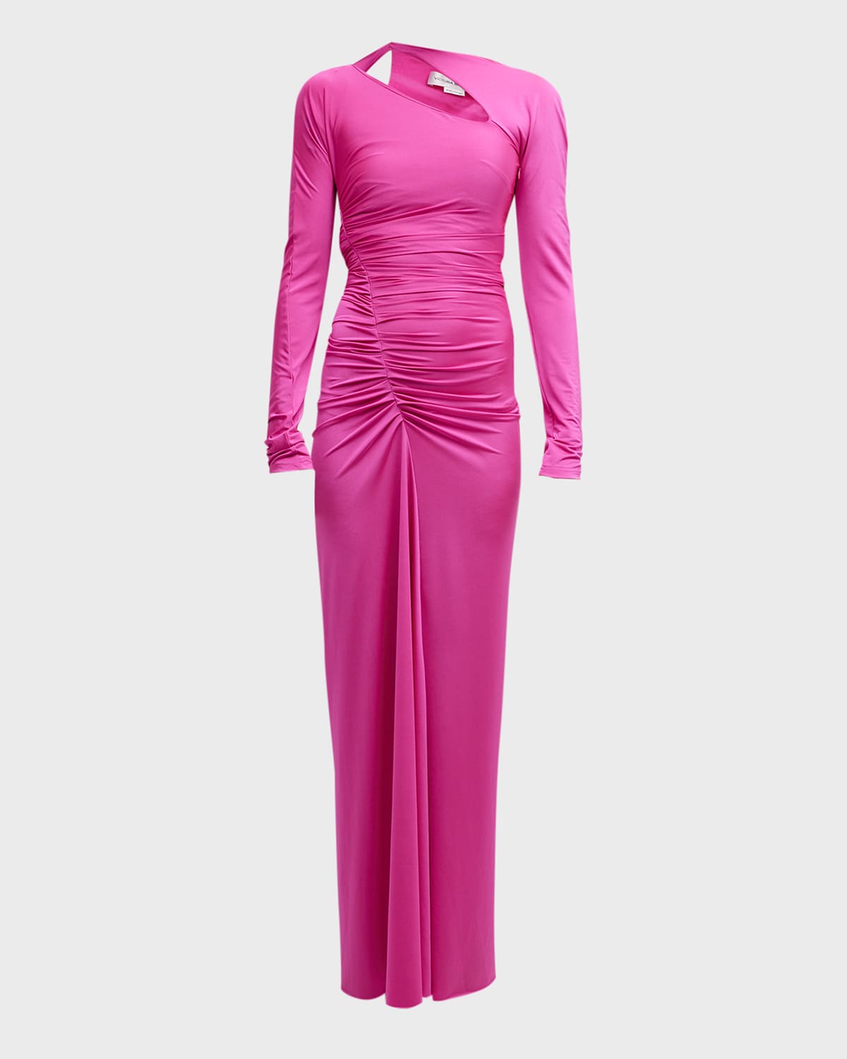 Victoria Beckham Mixed-Media Cap-Sleeve Dress | Neiman Marcus