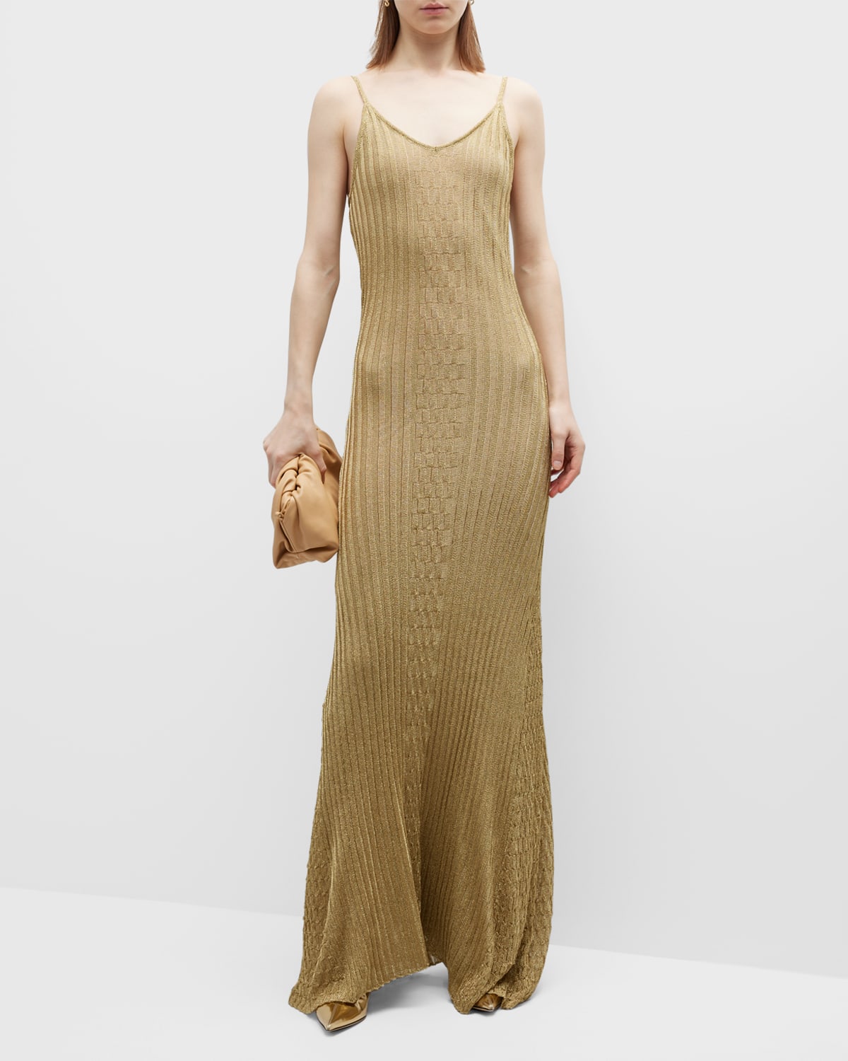 Victoria Beckham Mixed-Media Cap-Sleeve Dress | Neiman Marcus