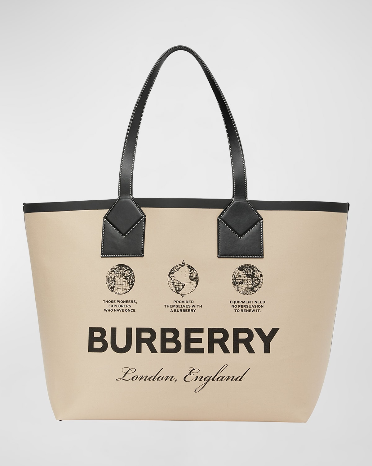 Burberry Heritage Large Check Canvas Tote Bag | Neiman Marcus