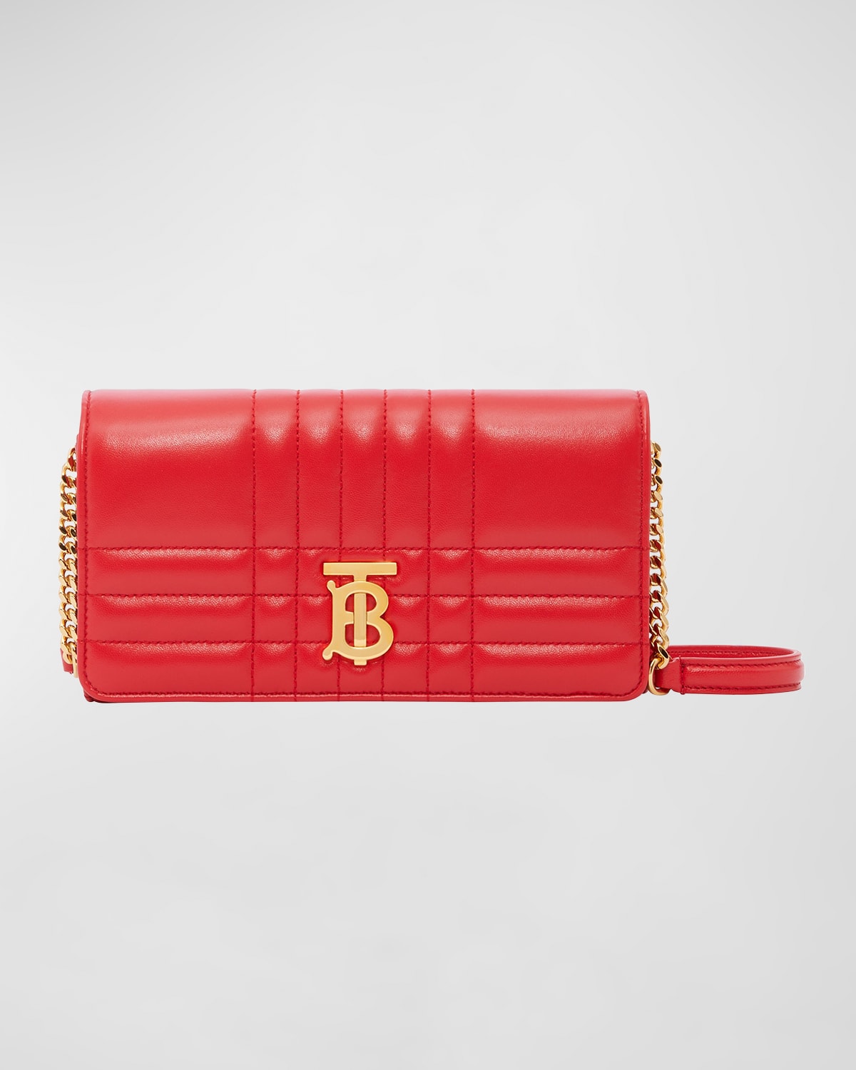 Burberry Lola Quilted Check Sequins Chain Wallet | Neiman Marcus