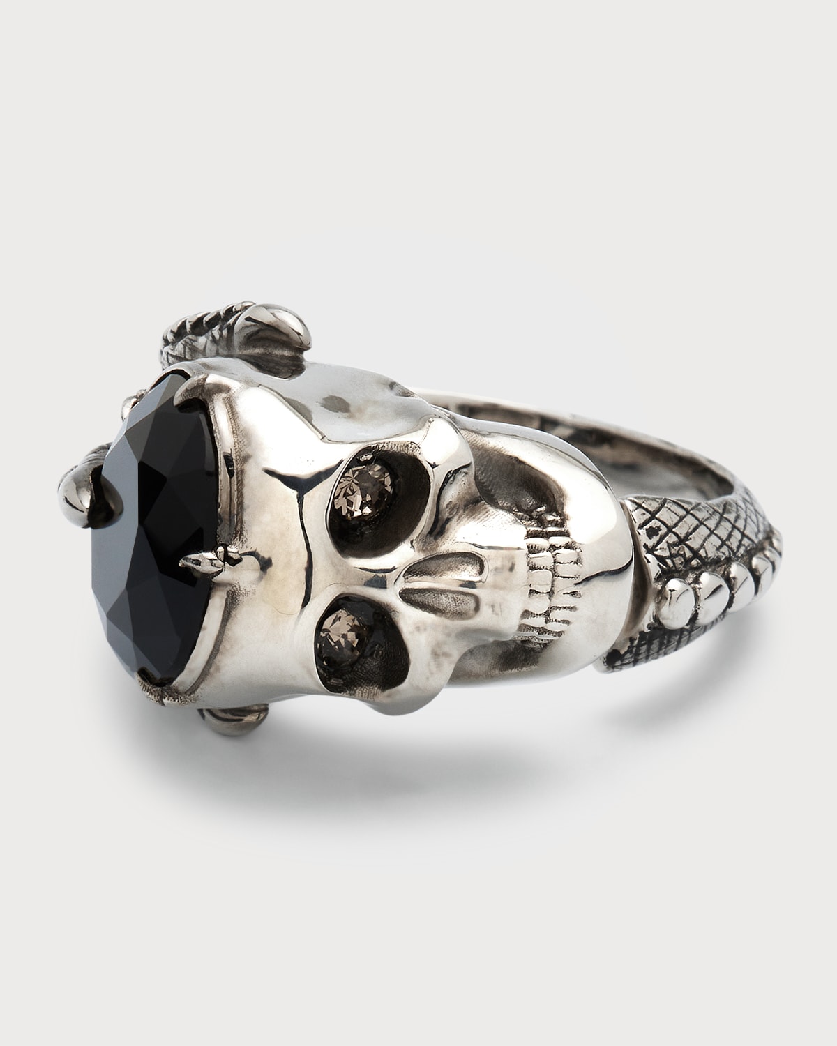 Alexander McQueen Men's Graffiti Logo Ring | Neiman Marcus