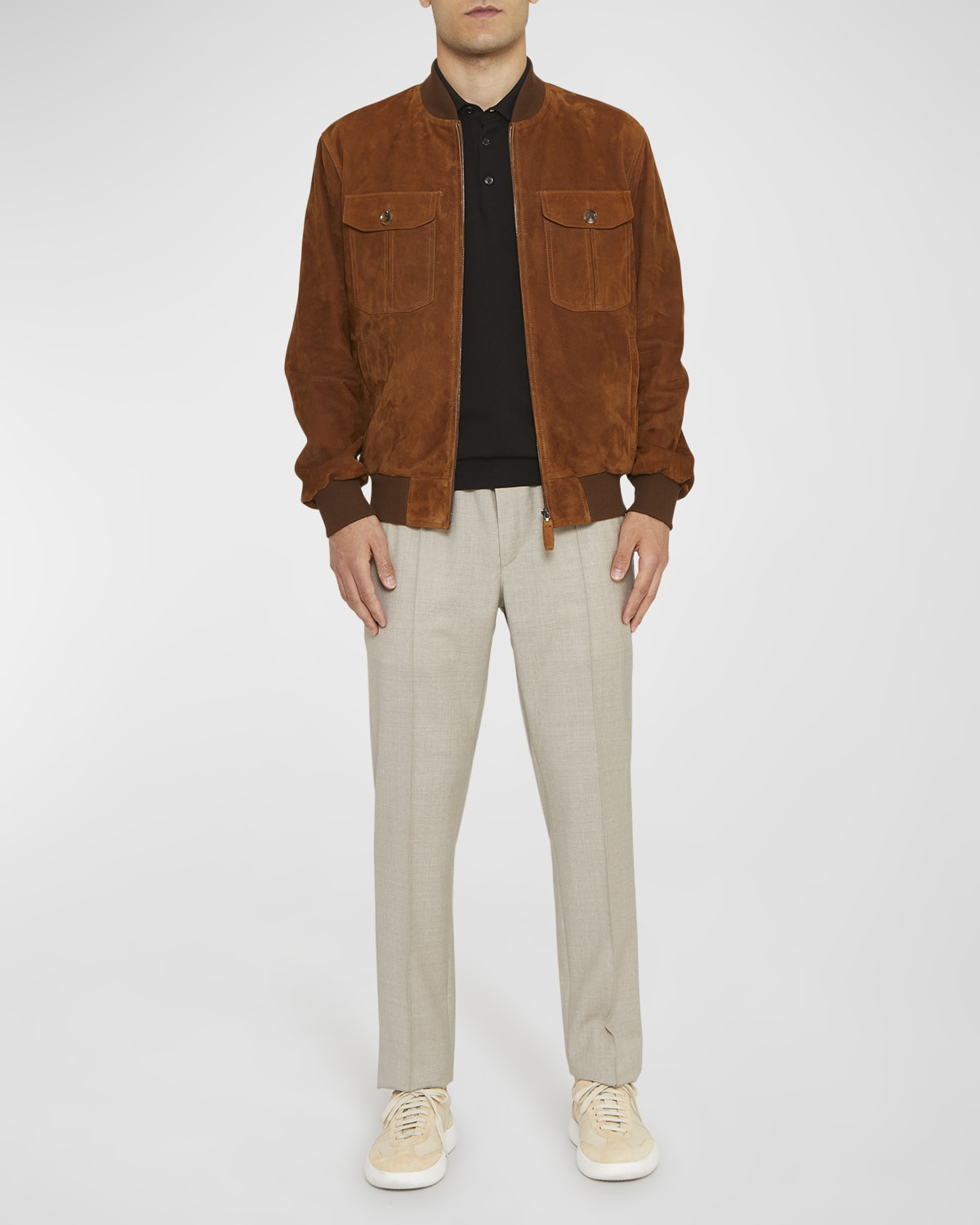 Vince Men's Suede Chore Jacket | Neiman Marcus