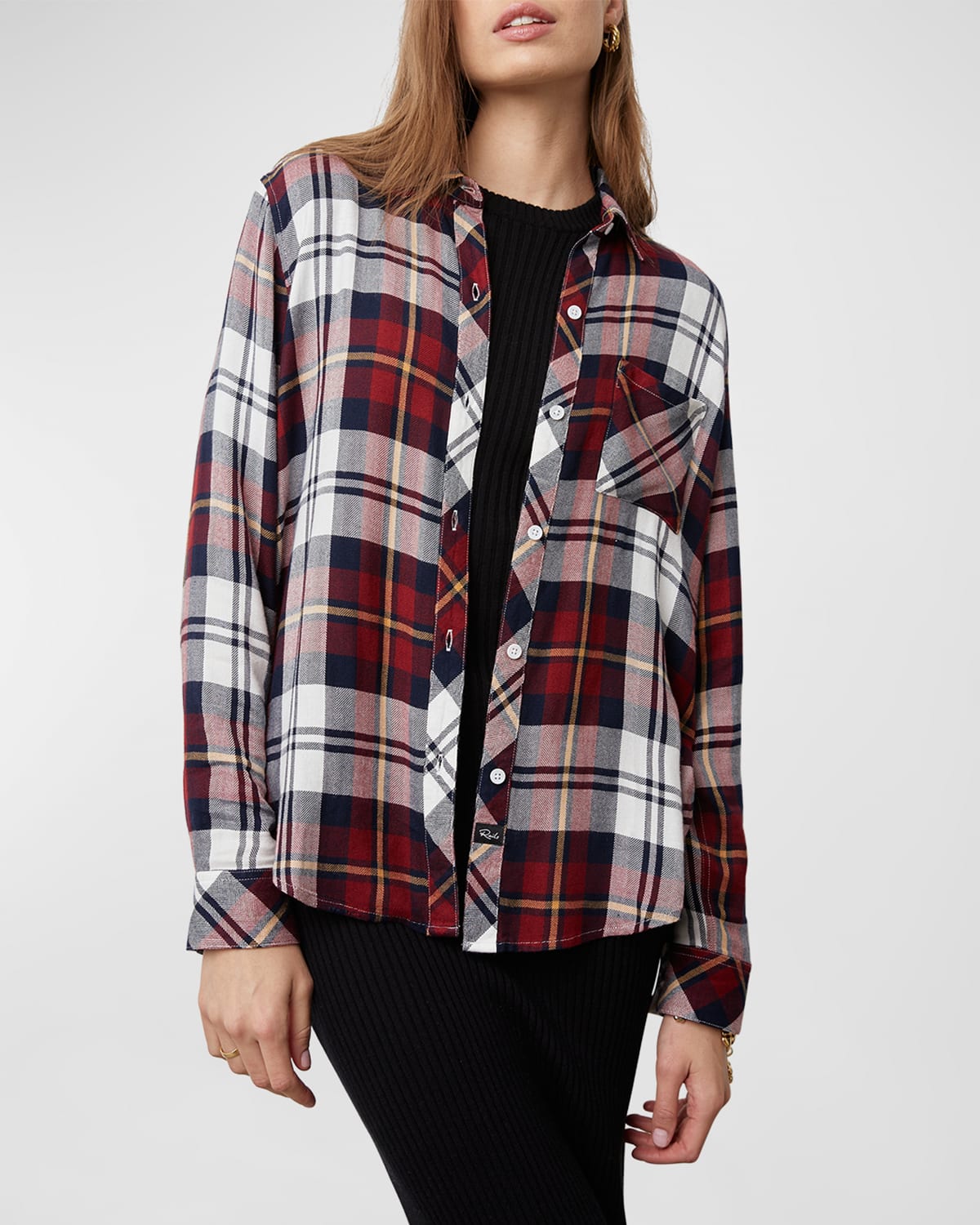 Rails Hunter Plaid Button-Front Shirt | Neiman Marcus