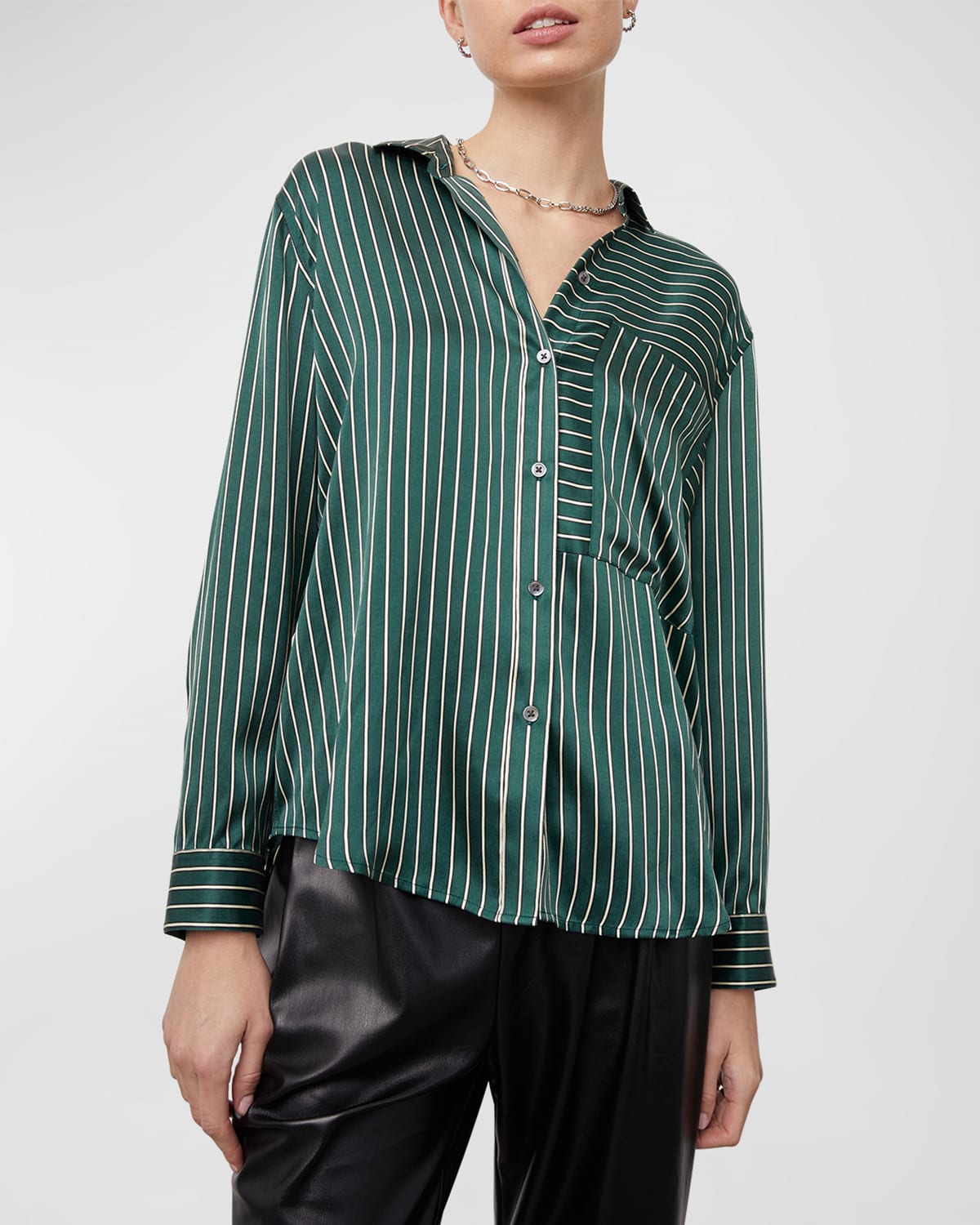 Rails Josephine Striped Button-Front Shirt | Neiman Marcus