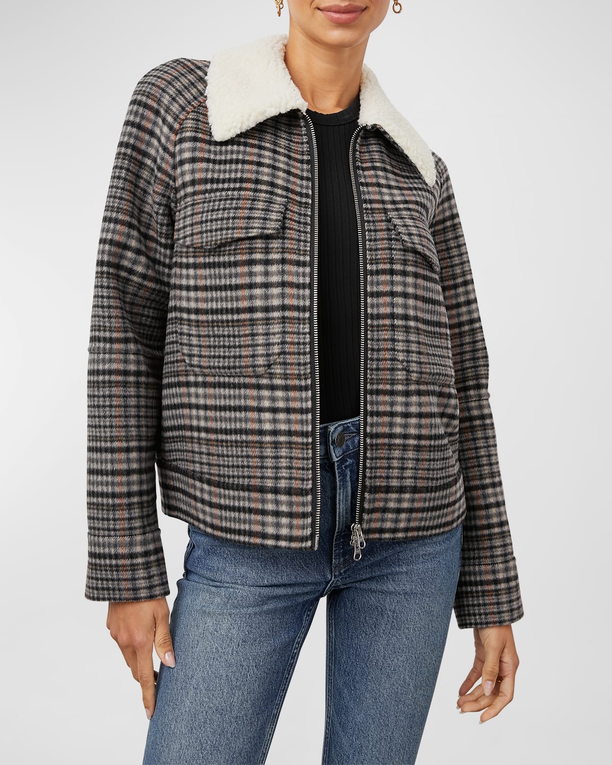 Rails Steffi Plaid Cropped Jacket | Neiman Marcus