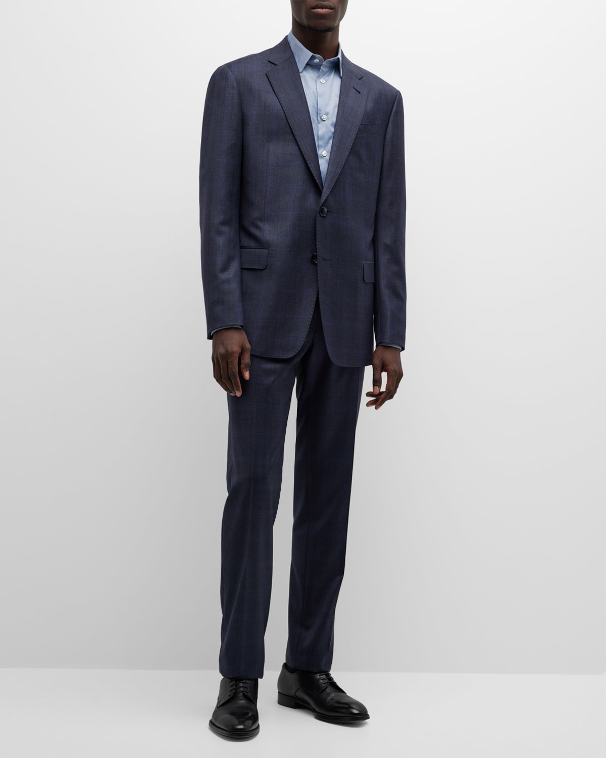 Giorgio Armani Men's Micro-Box Wool Suit | Neiman Marcus