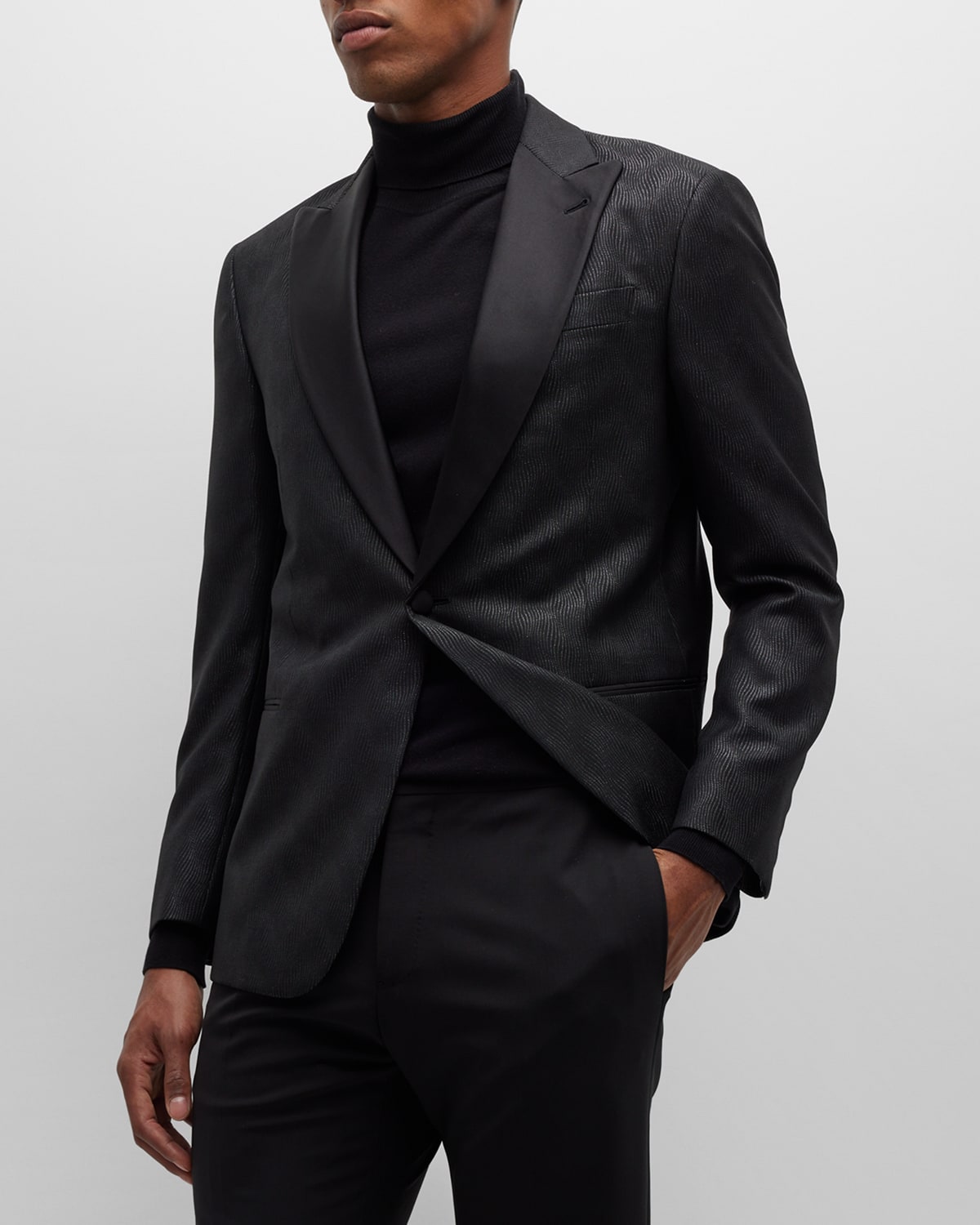 Giorgio Armani Men's Jacquard Dinner Jacket | Neiman Marcus