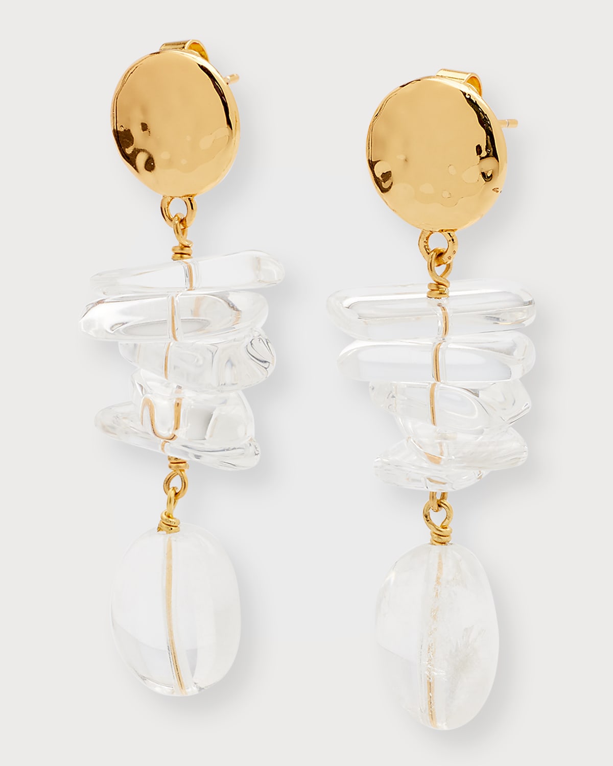 NEST Jewelry Malachite and Pearl Linear Drop Earrings | Neiman Marcus