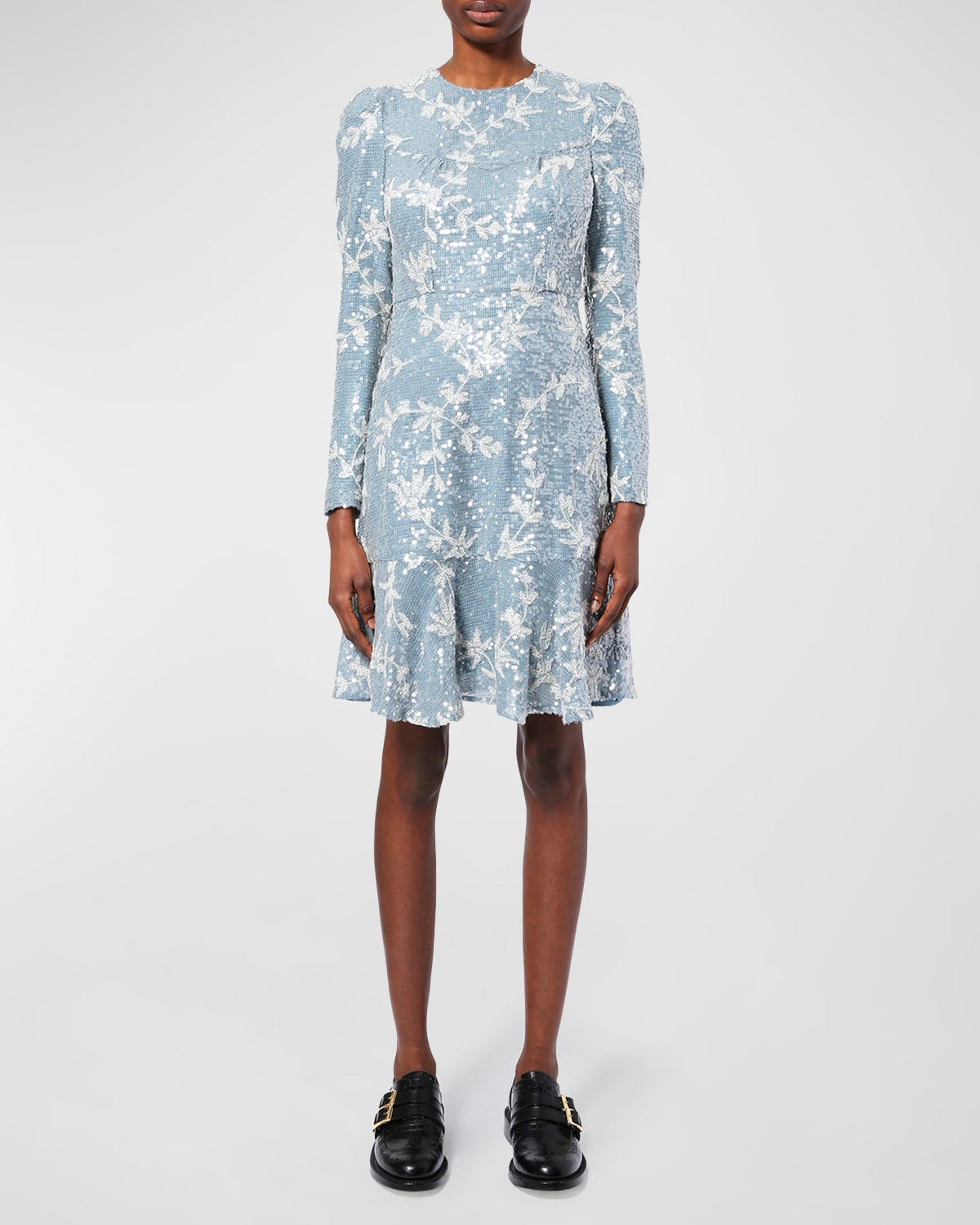 Erdem Georgia Floral-Print Tie-Shoulder Maxi Dress | Neiman Marcus