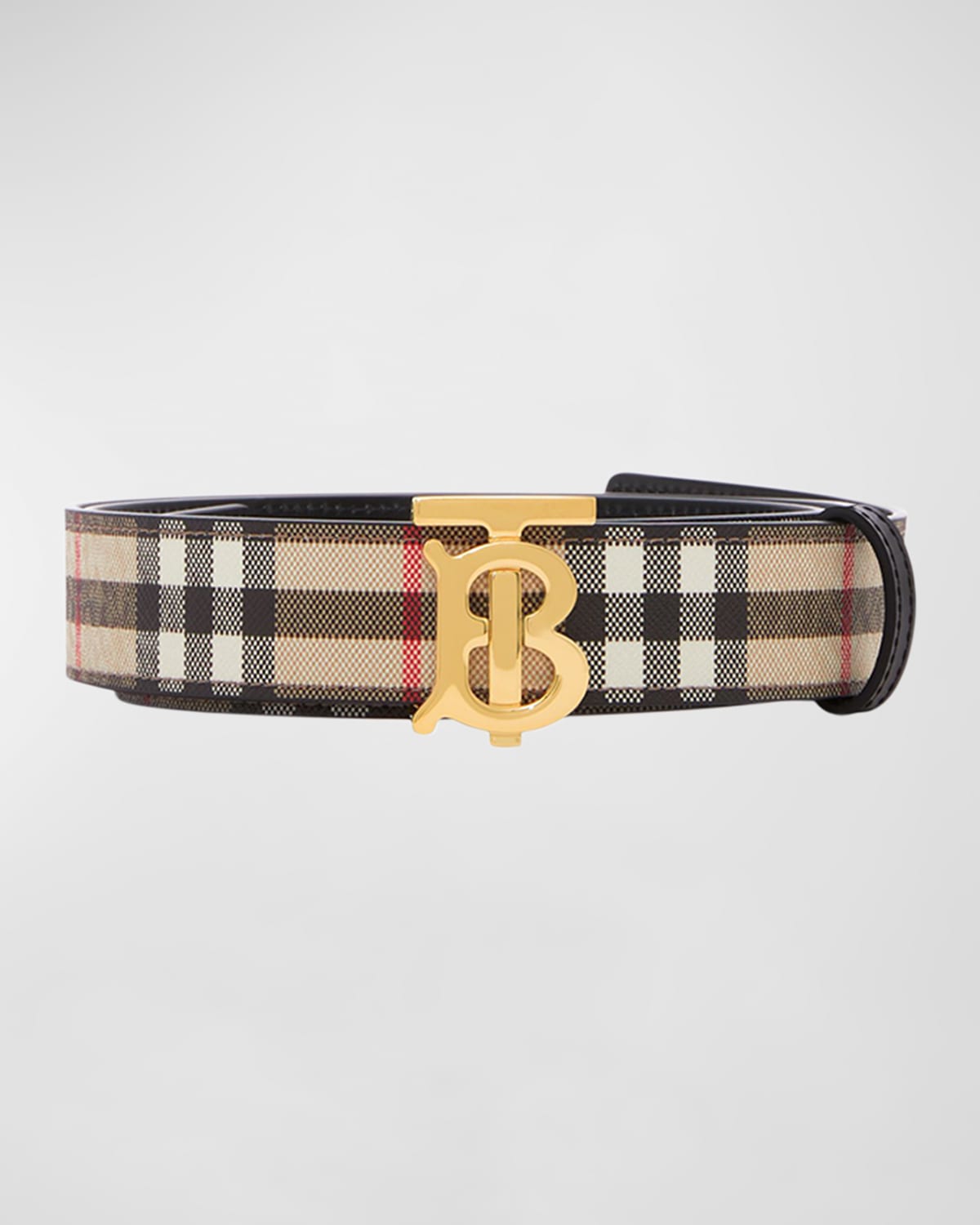 Burberry TB Monogram Leather Belt | Neiman Marcus
