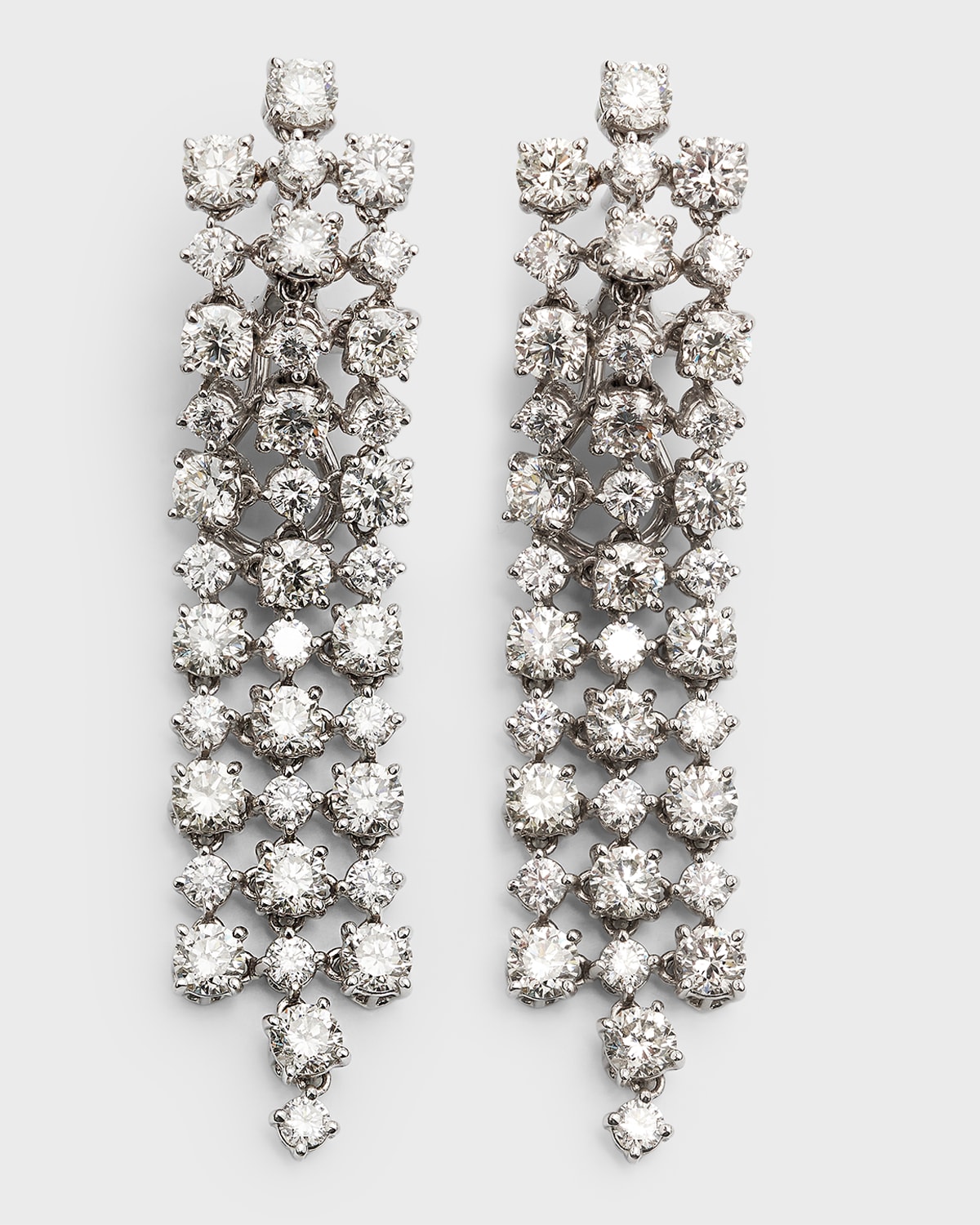 Cassidy Diamonds 18K White Gold Diamond Chandelier Earrings | Neiman Marcus