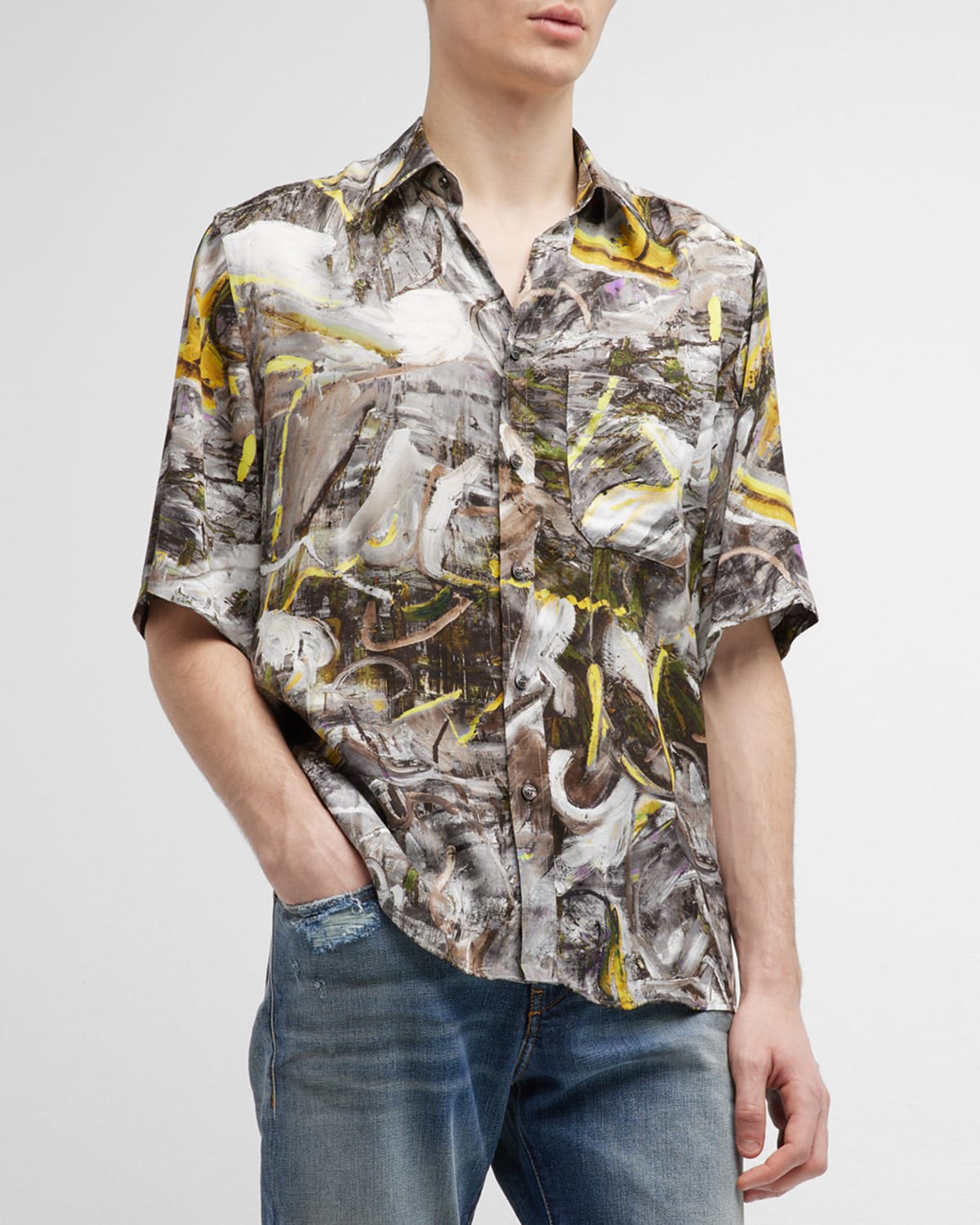 NANA JUDY Men's Verve Abstract Sport Shirt | Neiman Marcus