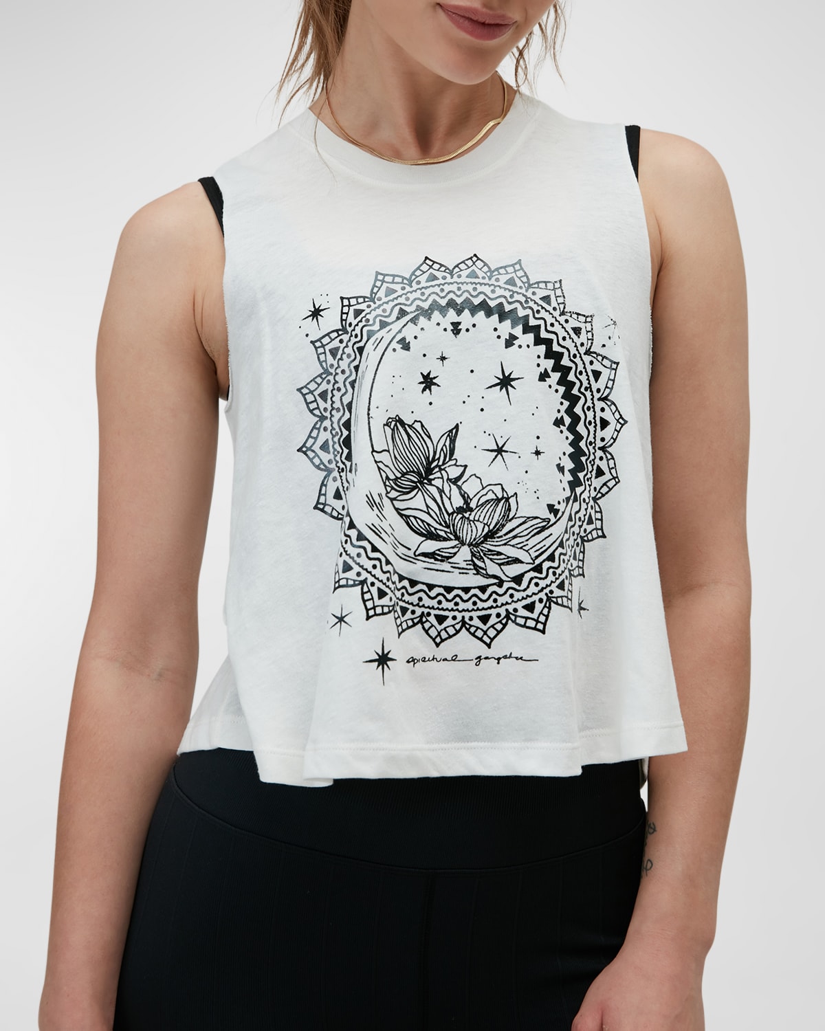 Spiritual Gangster Karma Cropped Tank Top | Neiman Marcus
