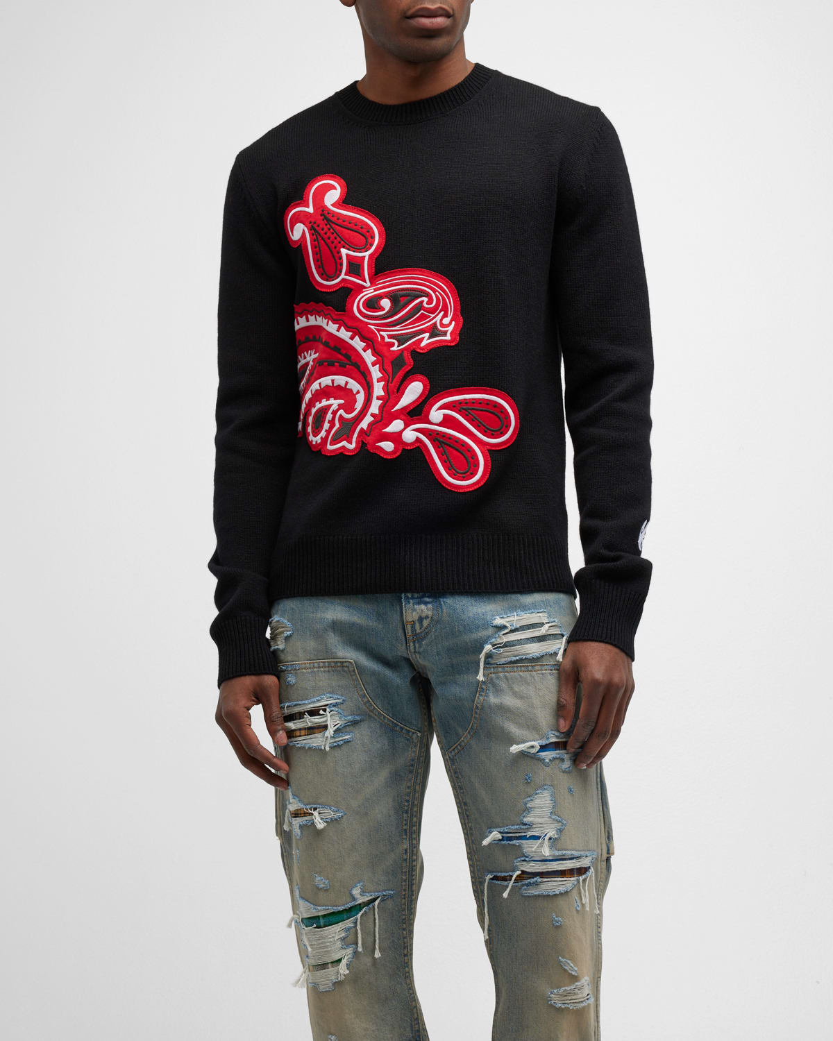 Ralph Lauren Purple Label Men's Cashmere Crewneck Sweater | Neiman Marcus