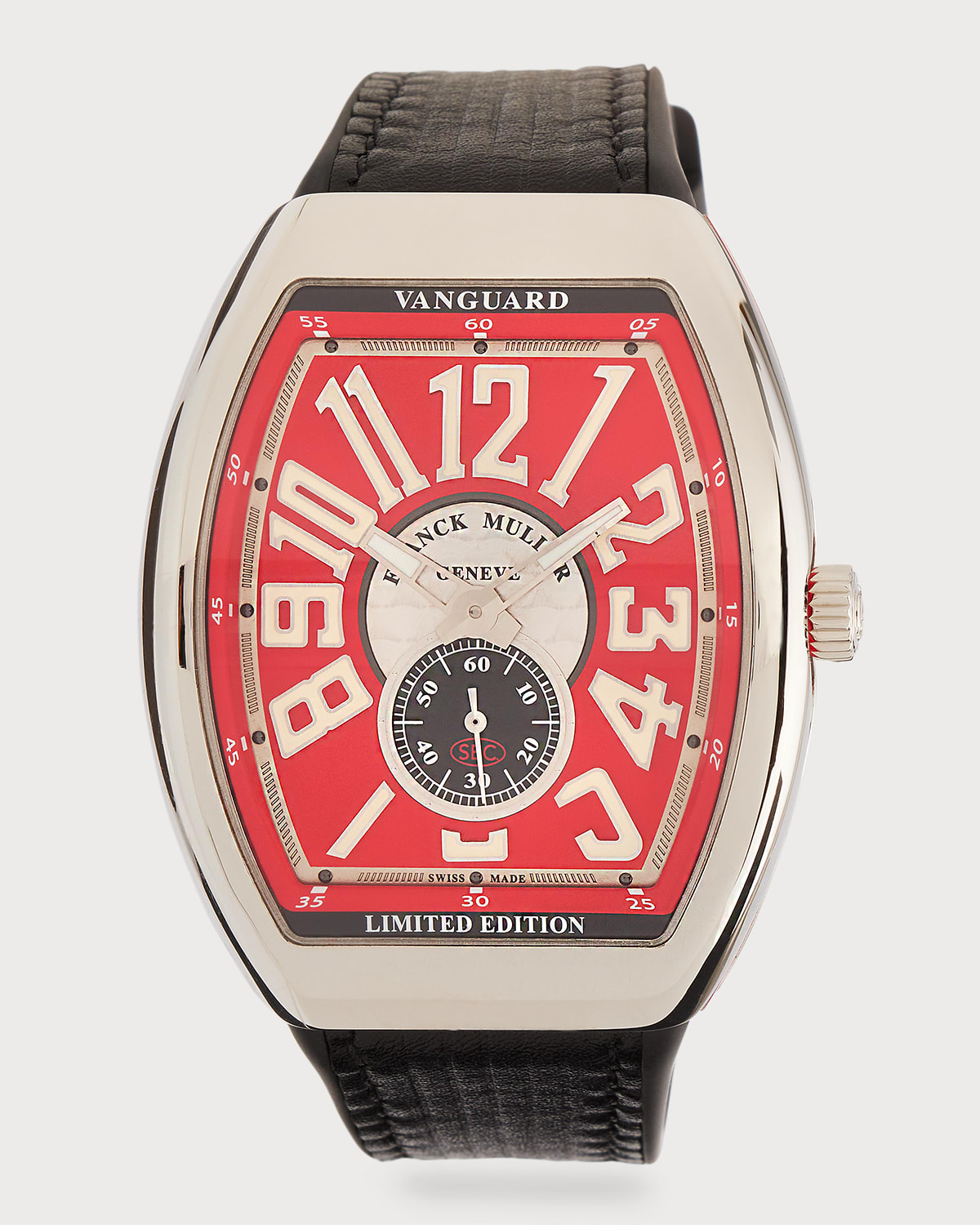 Franck Muller Men's Vanguard Racing Automatic Black and Red Accent ...