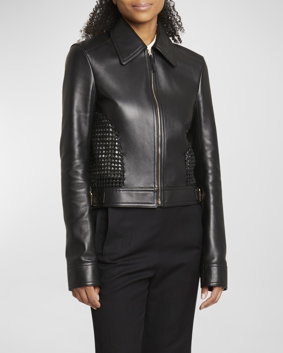 Off-White Meteor Cutout Denim Jacket | Neiman Marcus