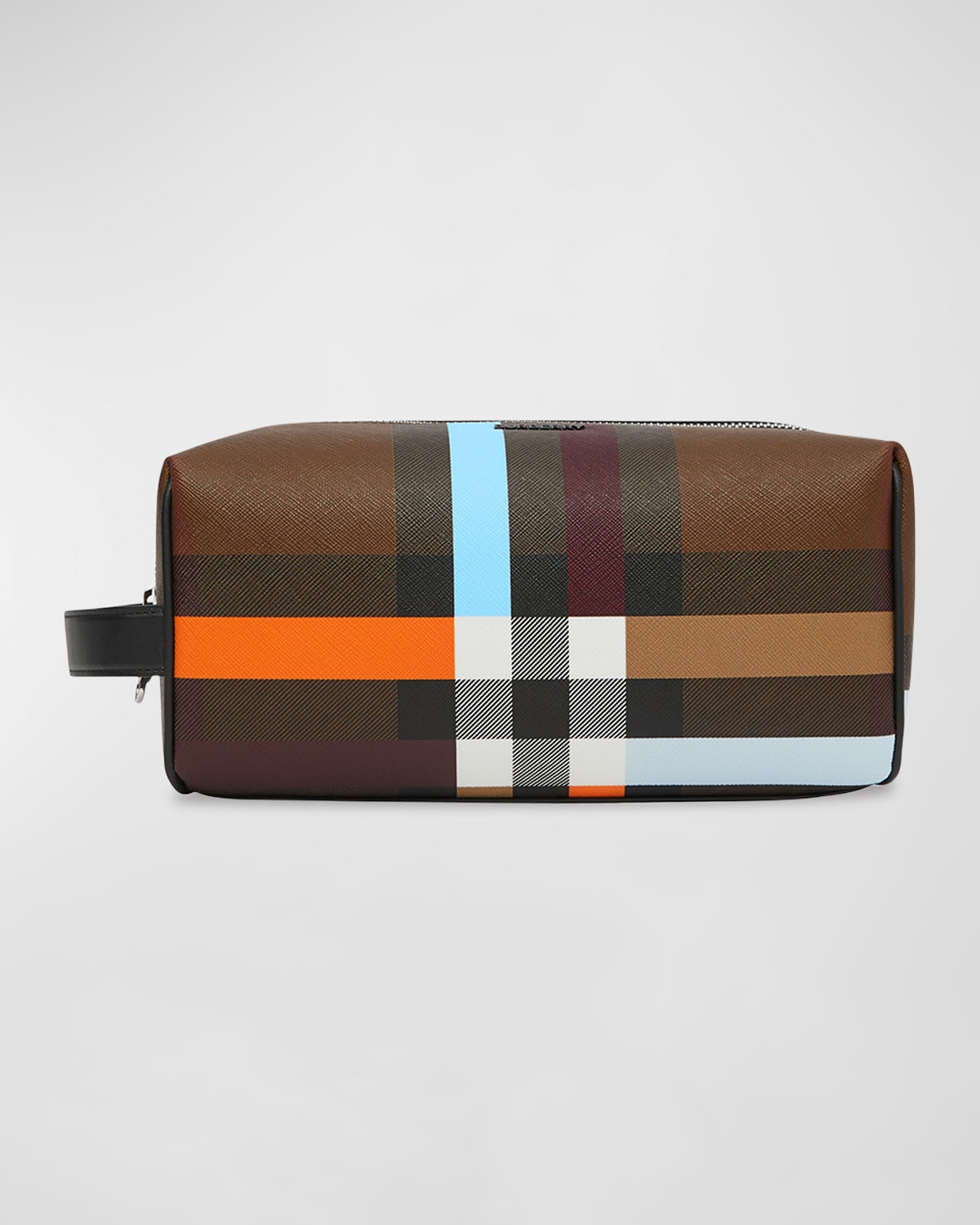 Burberry Men's Charcoal Check Holdall Duffel Bag | Neiman Marcus