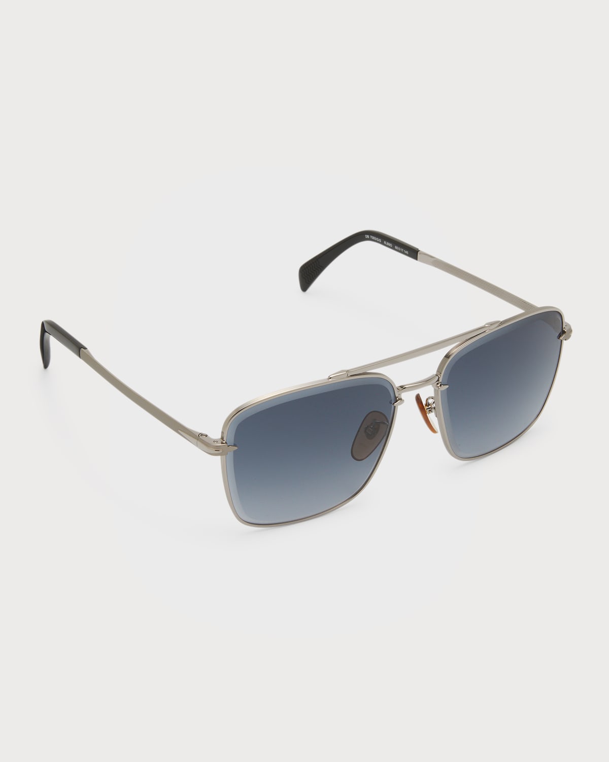 David Beckham Men's Metal Double-Bridge Aviator Sunglasses | Neiman Marcus