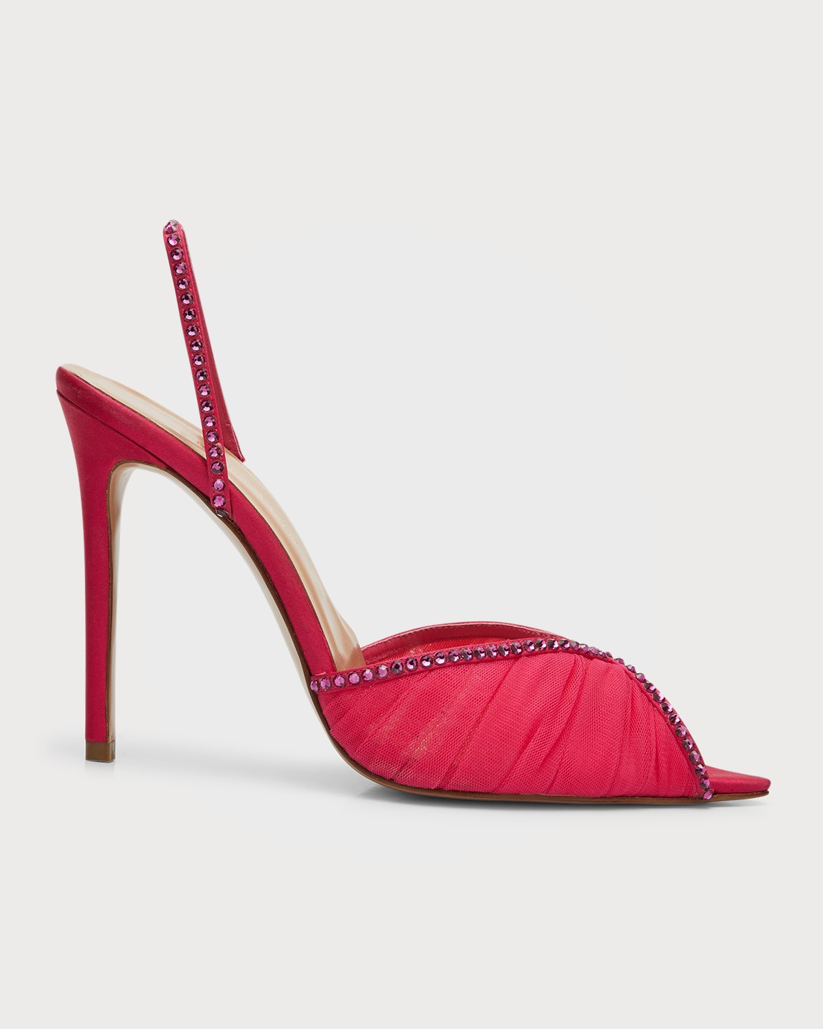 Andrea Wazen Kay See-Through Crystal Bow Slingback Pumps | Neiman Marcus