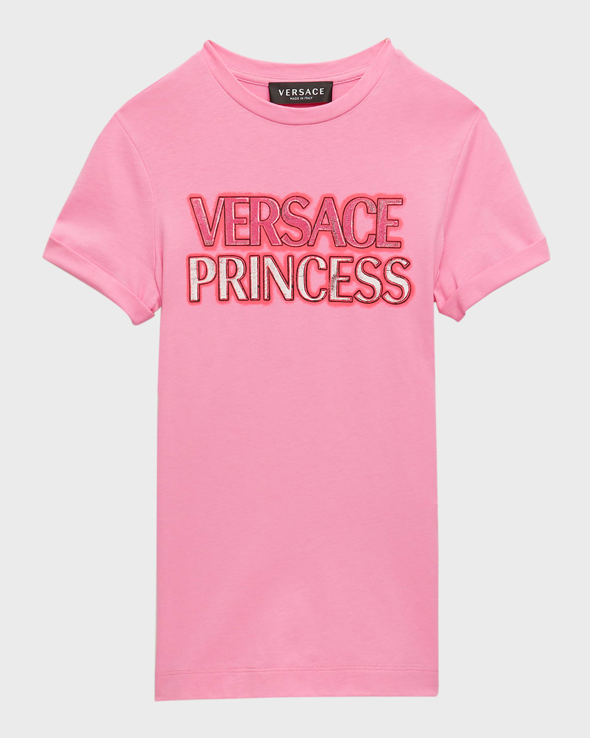 Versace Girl's Logo Baroque Dress, Size 4-6 | Neiman Marcus
