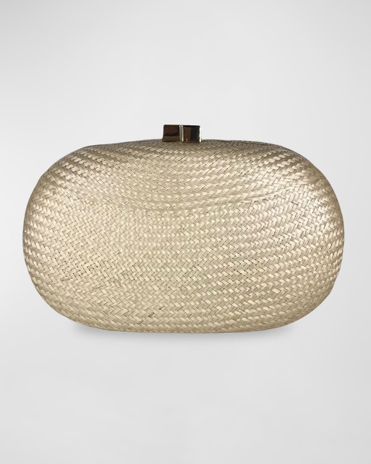 Serpui Heart Bun Straw Clutch Bag | Neiman Marcus