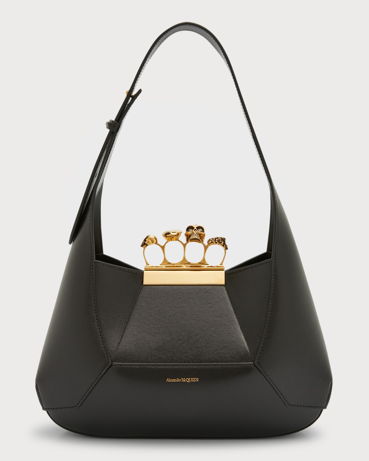 Alexander McQueen The Skull Jeweled Hobo Bag | Neiman Marcus