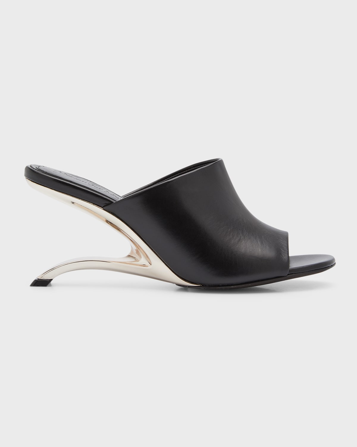 Ganni Retro Calfskin Platform Mules | Neiman Marcus