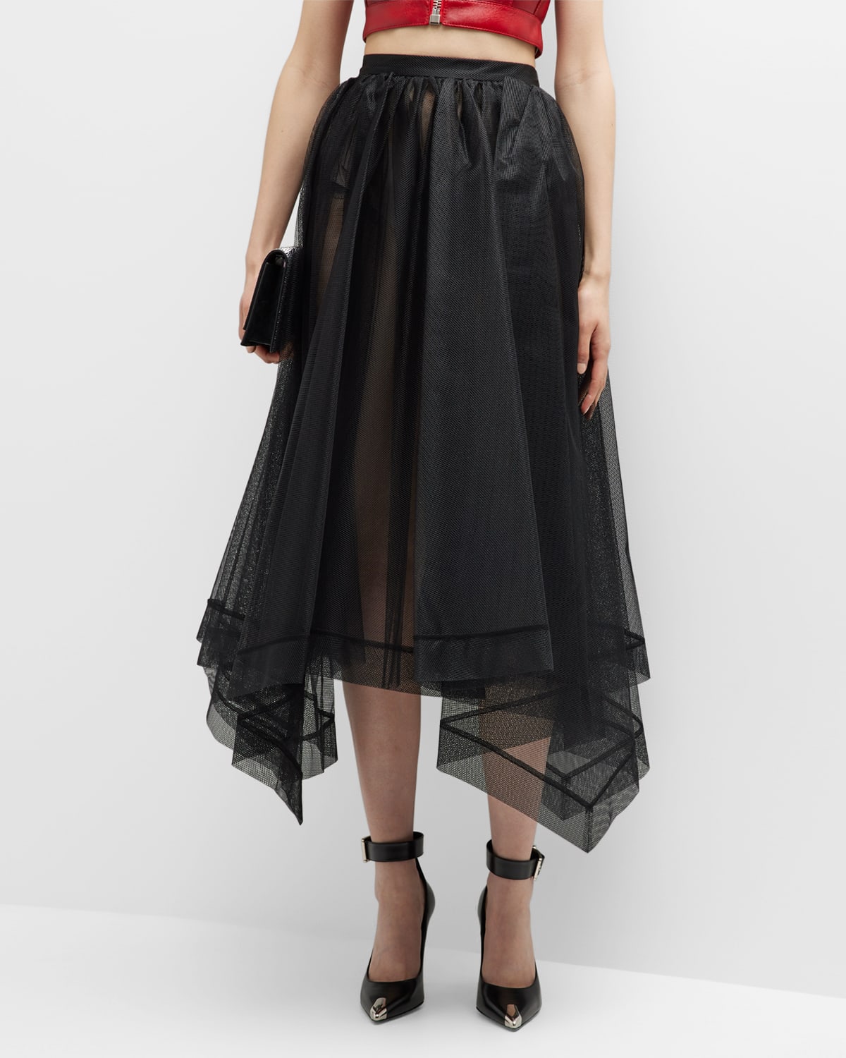 Paskal Layered Asymmetric Tulle Skirt | Neiman Marcus