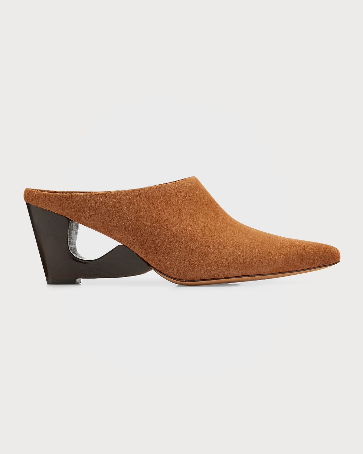 Vince Tahoe Leather Wedge Mules | Neiman Marcus