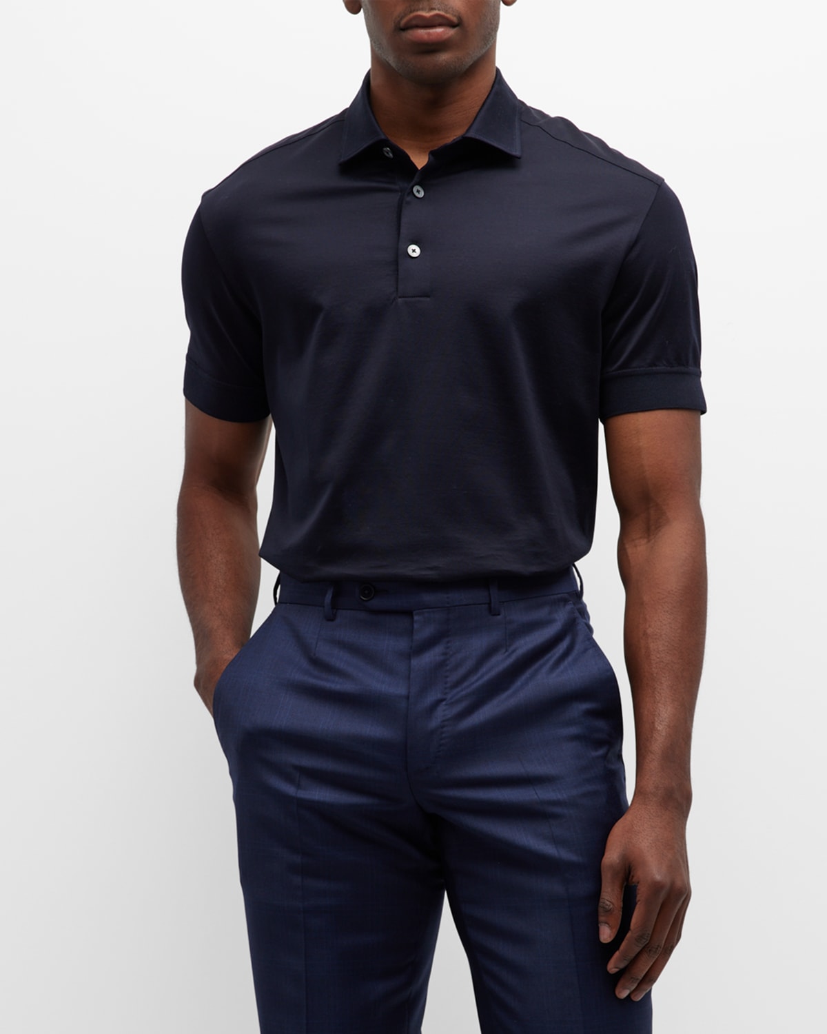 ZEGNA Men's Pique Polo Shirt | Neiman Marcus