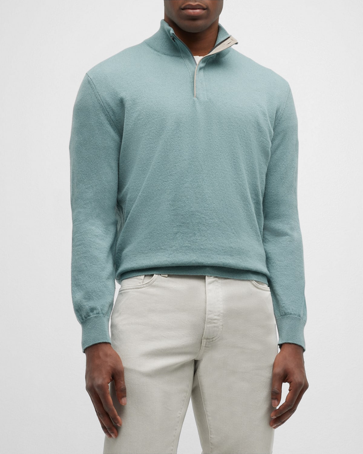 ZEGNA Men's Cashmere Quarter-Zip Sweater | Neiman Marcus