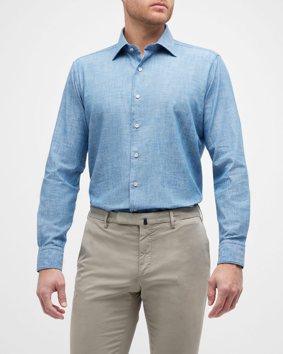 Peter Millar Men's Journeyman Cotton Sport Shirt | Neiman Marcus