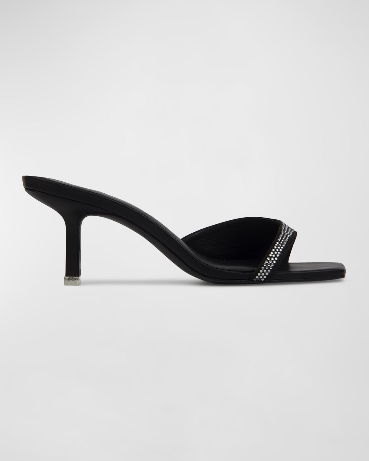 Black Suede Studio Jordan Square-Toe Ankle-Strap Sandals | Neiman Marcus