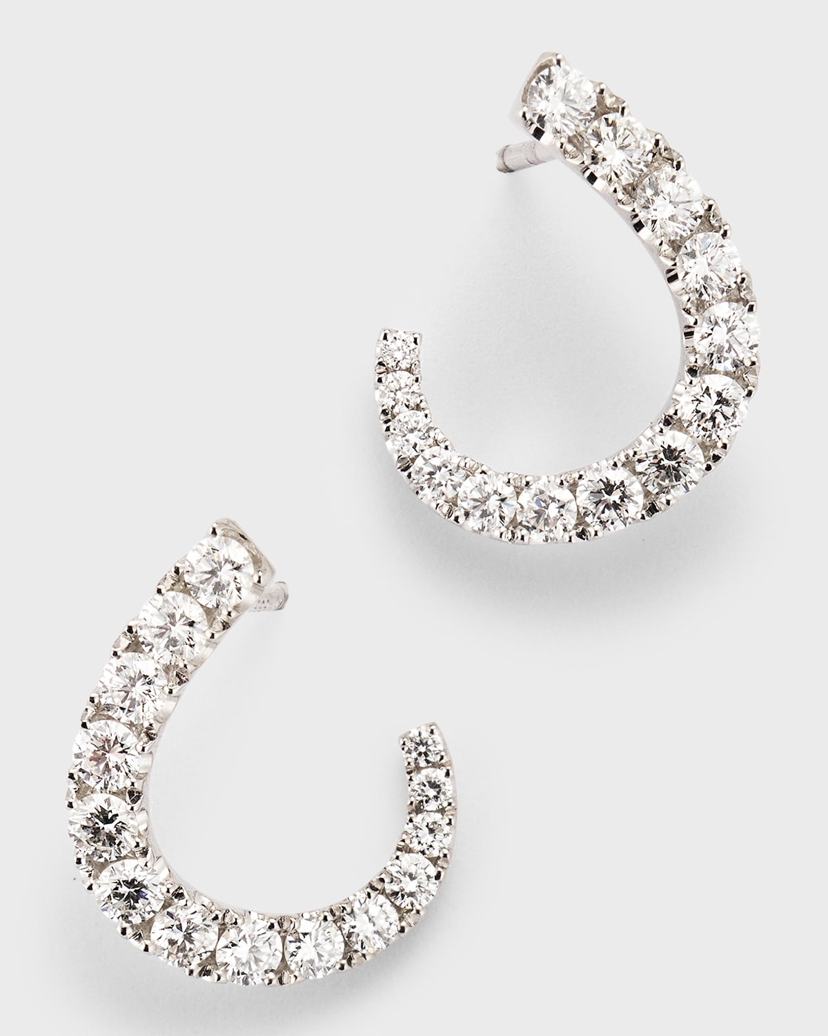 Eclat Jewels 18k White Gold Pear-Shaped Diamond Earrings | Neiman Marcus