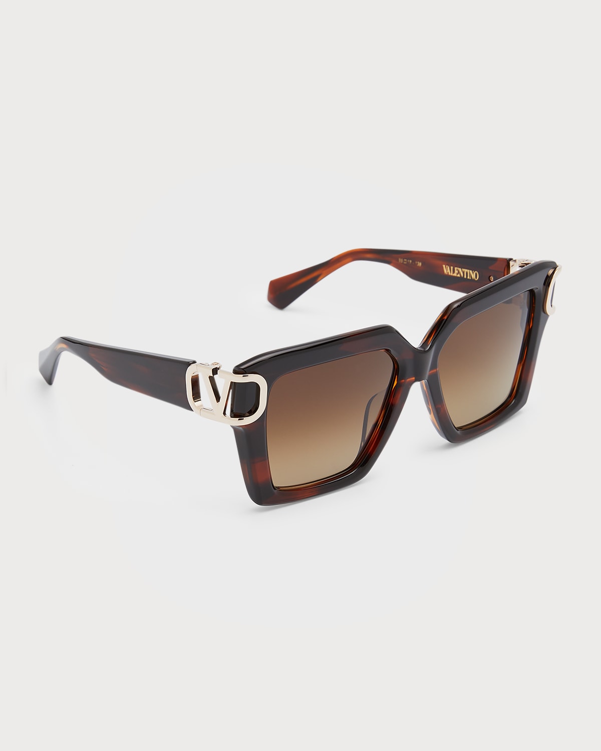 Valentino Garavani Uno Square Acetate & Titanium Sunglasses | Neiman Marcus