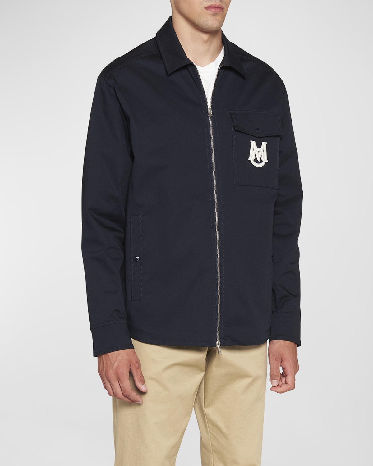 FRAME Men's Lamb Suede Shirt Jacket | Neiman Marcus
